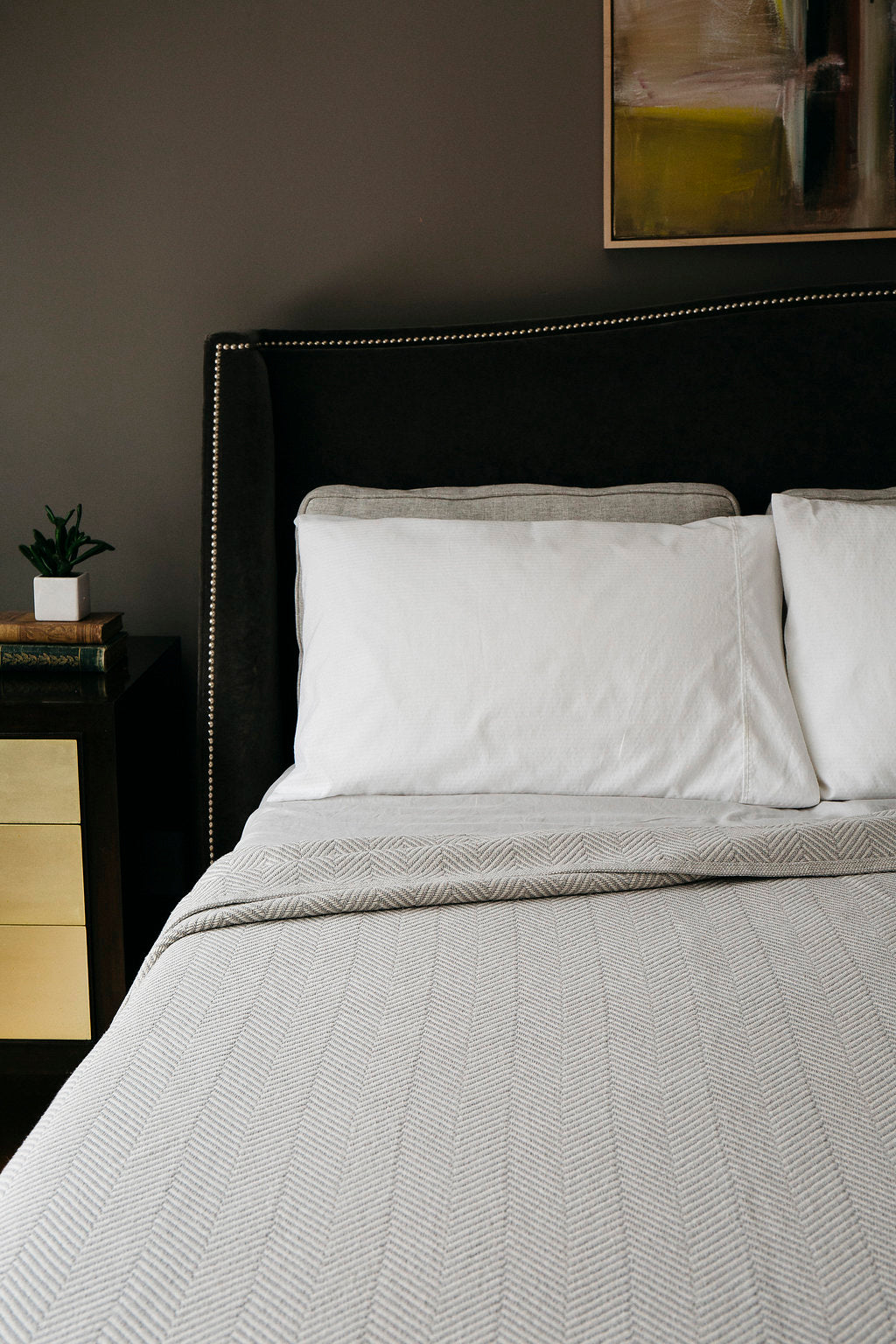 Luxury Blankets & Throws | Cotton Herringbone Bed Blanket – Evangeline